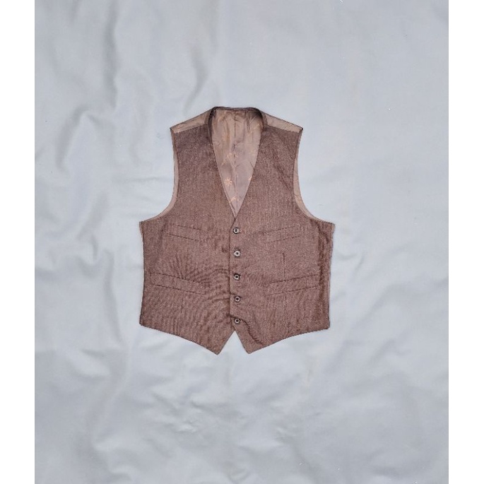 Jual vt182/Stanley barker/size L/rompi blazer pria coklat bahan wol ...