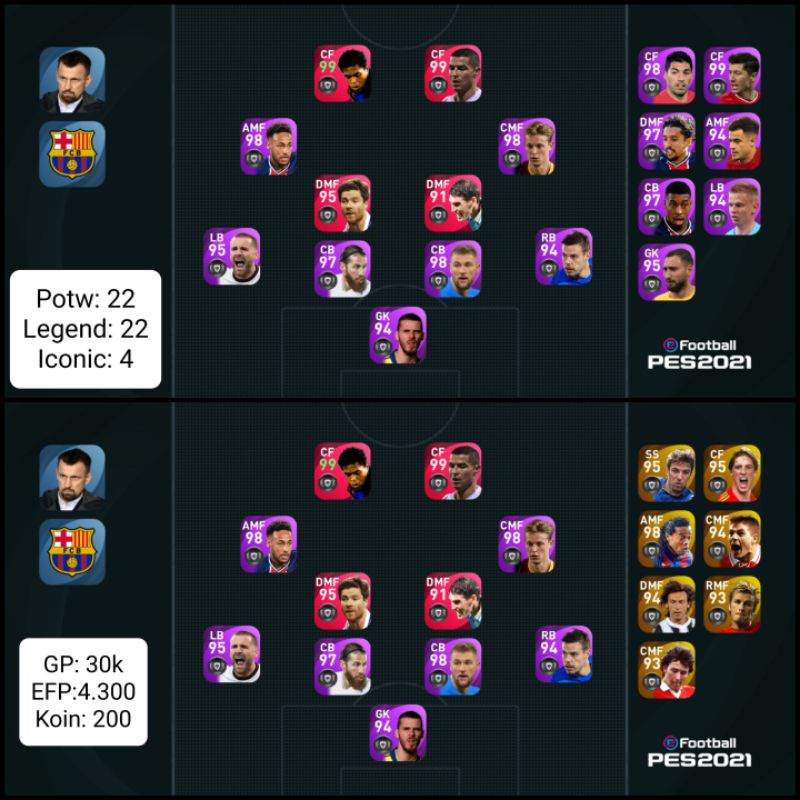 Jual Akun Pes Iconic Legend Potw | Shopee Indonesia