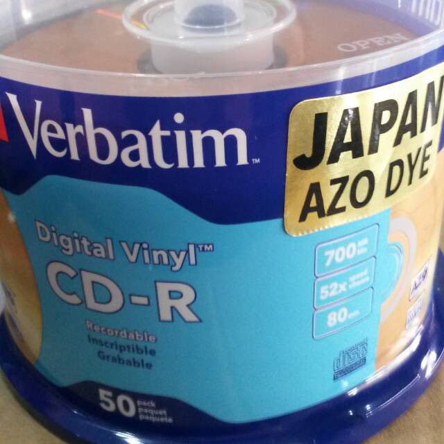 Jual CD-R VERBATIM VINYL original( 50keping ) | Shopee Indonesia