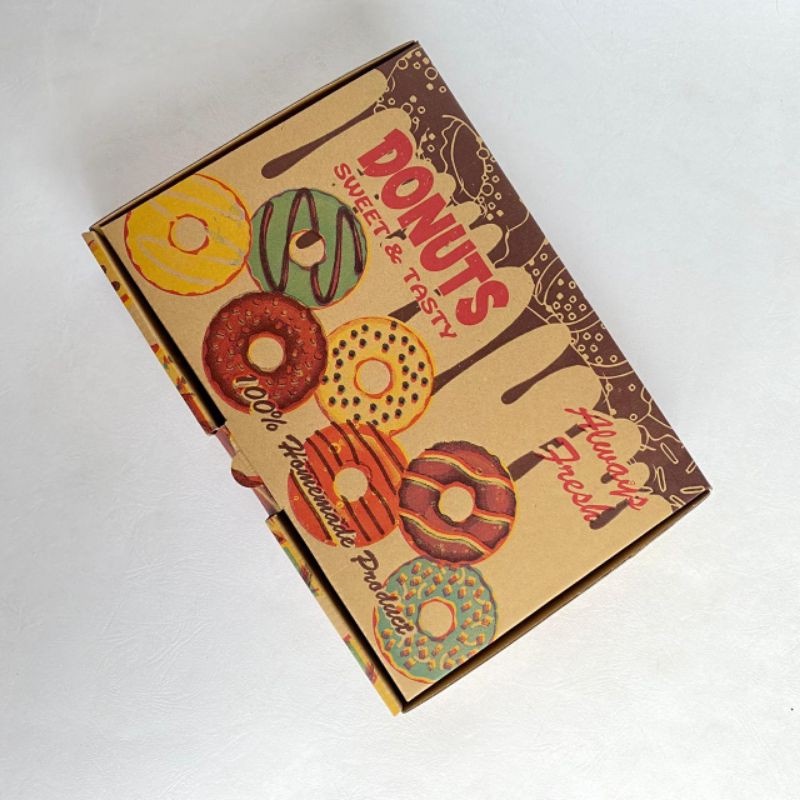 Jual Box Donat Uk. 27x18,5x5/Dus Donat/Kotak Donat/Tempat Donat/Kemasan ...