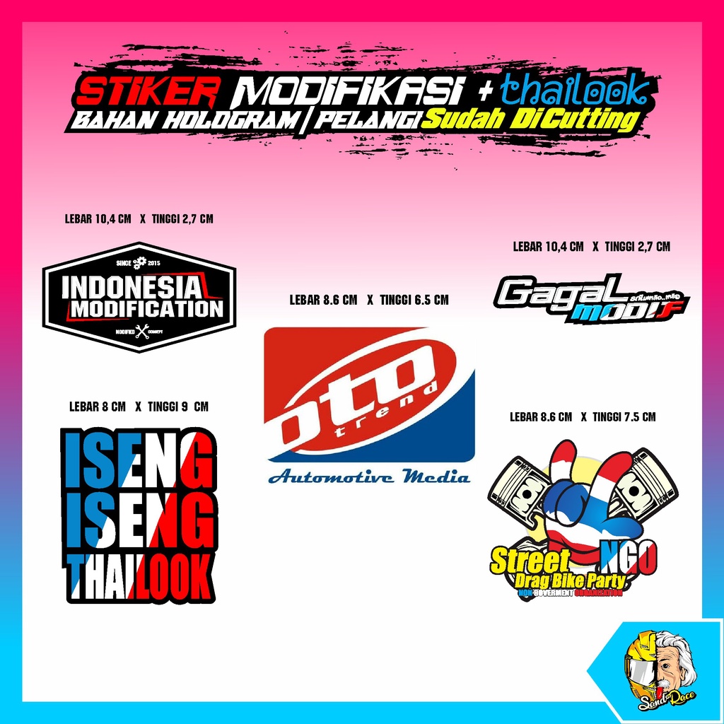 Jual stiker modifikasi / stiker oto trend / stiker thailook / sticker ...