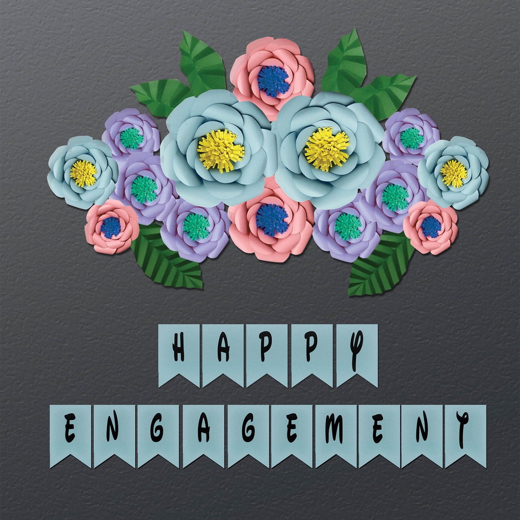 Jual paper flower backdrop / banner bunga kertas / banner flag ...