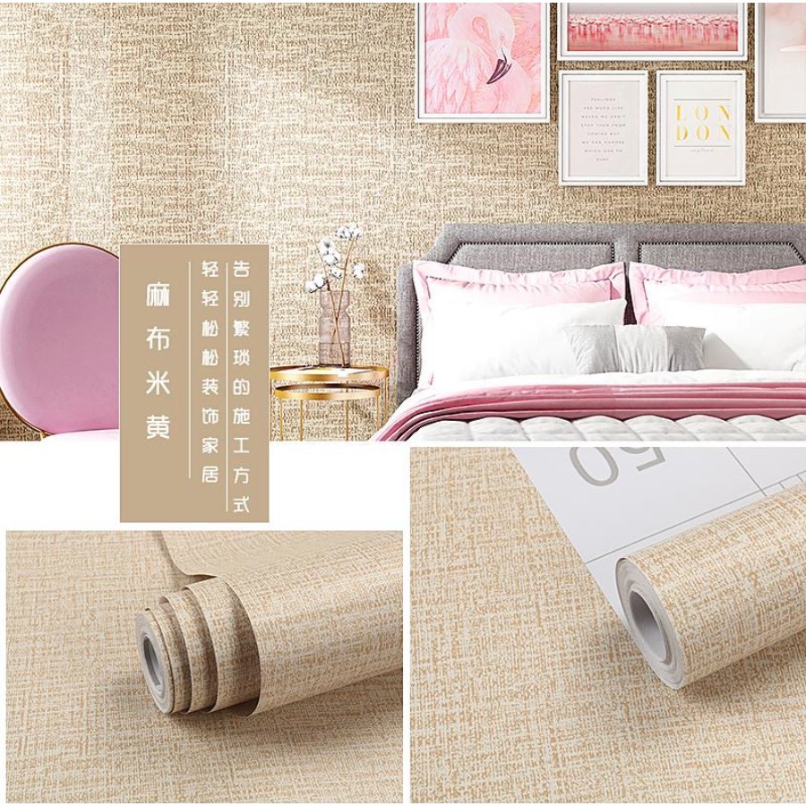 Jual WALLPAPER DINDING ukuran 45 cm x 10 M Motif EMBOSS TEKSTUR CREAM KHAKI Indonesia|Shopee ...