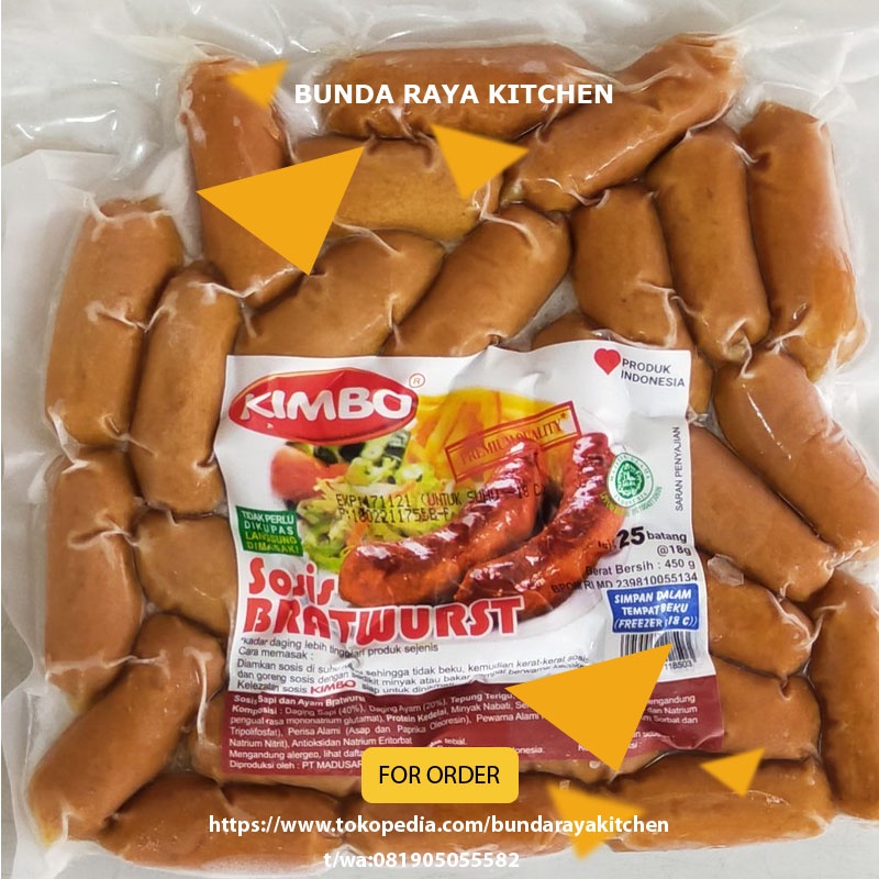 Jual PREMIUM SOSIS KIMBO-COCKTAIL / Sosis MINI Bratwurst/@450gr/LEZAT ...