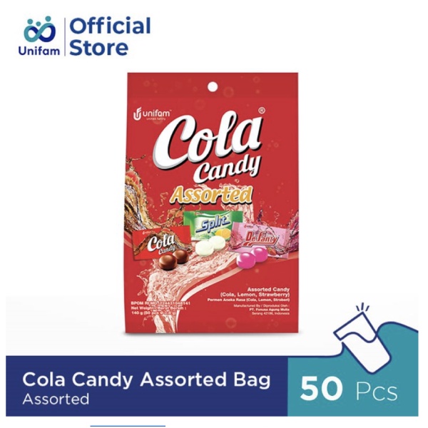 Jual Unifam Cola Candy Permen Assorted 2 x 50 pcs | Shopee Indonesia
