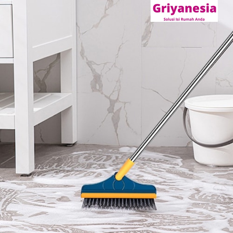 Jual Sikat Lantai Kamar Mandi Toilet Gagang Dorong Pembersih Dinding WC ...