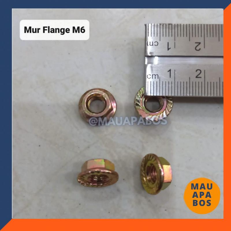 Jual Mur Flange / Nut Flange M6 Kuning MURAH | Shopee Indonesia