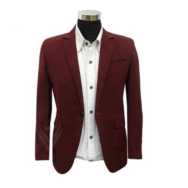 Jual BLAZER PRIA MAROON STYLE - Jas Merah Cowok Nikah Wedding Pesta ...