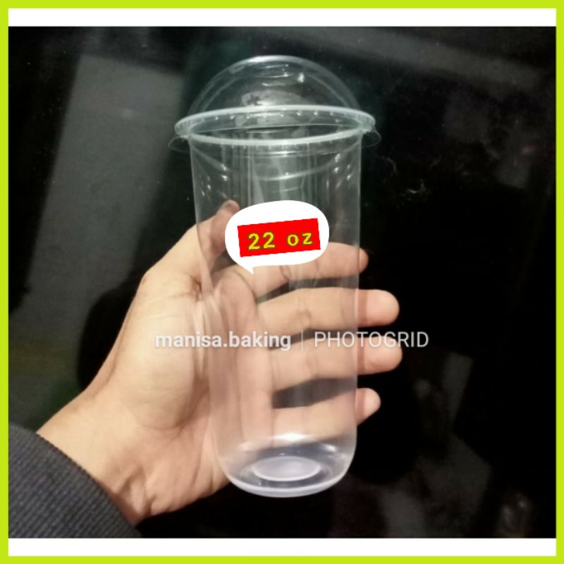 Jual CUP OVAL 1 ROLL ISI 50 CUP MINUMAN PLASTIK TEBAL PP 22 OZ 18 OZ ...
