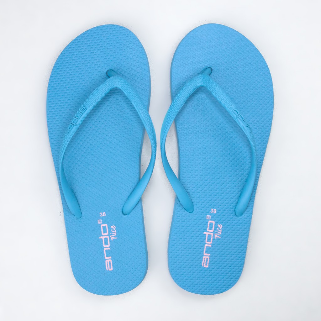Ando Official Sandal Jepit Nice Wanita Dewasa - Biru Muda | Shopee ...