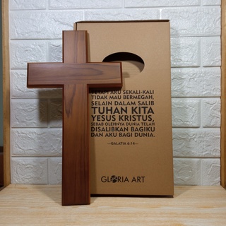 Jual Salib Dinding Kayu Lebar Warna Natural 40cm | Shopee Indonesia