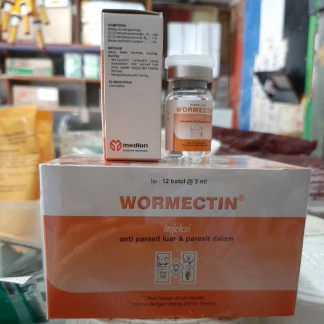 Jual Wormectin 5ml injeksi SCABIES gatal JAMUR kucing, kelinci, kambing ...