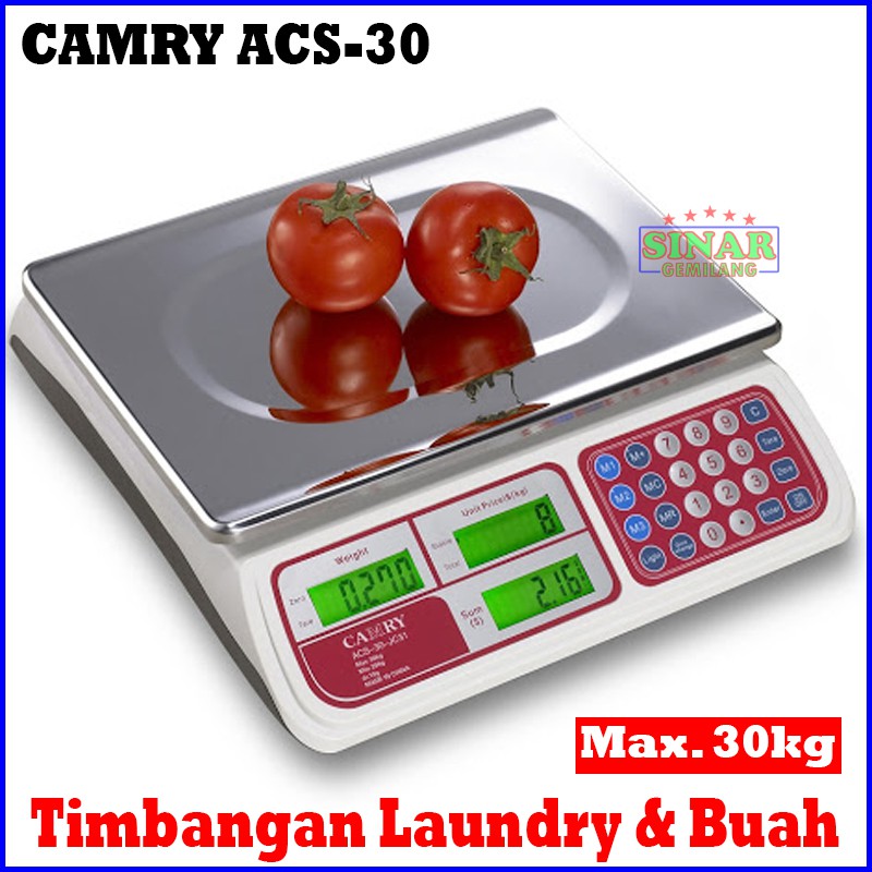 Jual Camry Timbangan Digital Laundry ACS-30 Timbangan Buah Max.30kg ...