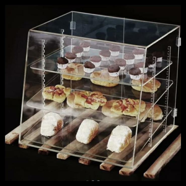 Jual Akrilik Display/Etalase/Rak/ Kue/Roti Tebal 5Mm - Display Kue ...
