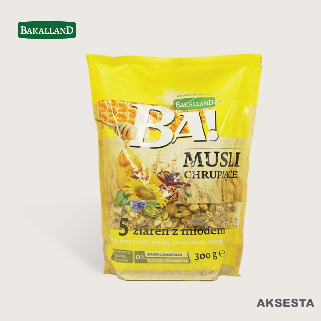 Jual Bakaland BA Crunchy Muesli 5 Seeds with Honey 300 gr | Shopee ...