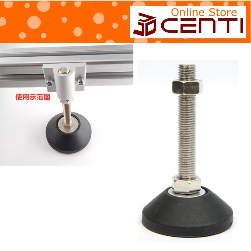 Jual Nylon foot adjuster Kaki dudukan M8 8mm 50mm 100mm galvanis ...