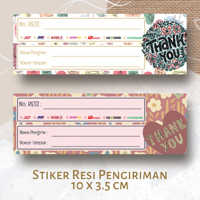 Jual Stiker RESI Pengiriman Olshop 10x3,5 cm | Shopee Indonesia