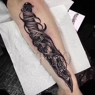 Jual TATTO TEMPORER TEMPORARY TATTOO MOTIF SENJATA PISTOL PISAU KAMPAK ...