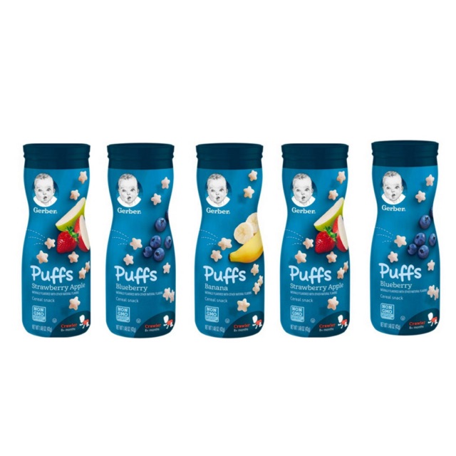 Jual Gerber puffs sweet potato/blueberry/strawberry apple/ banana ...