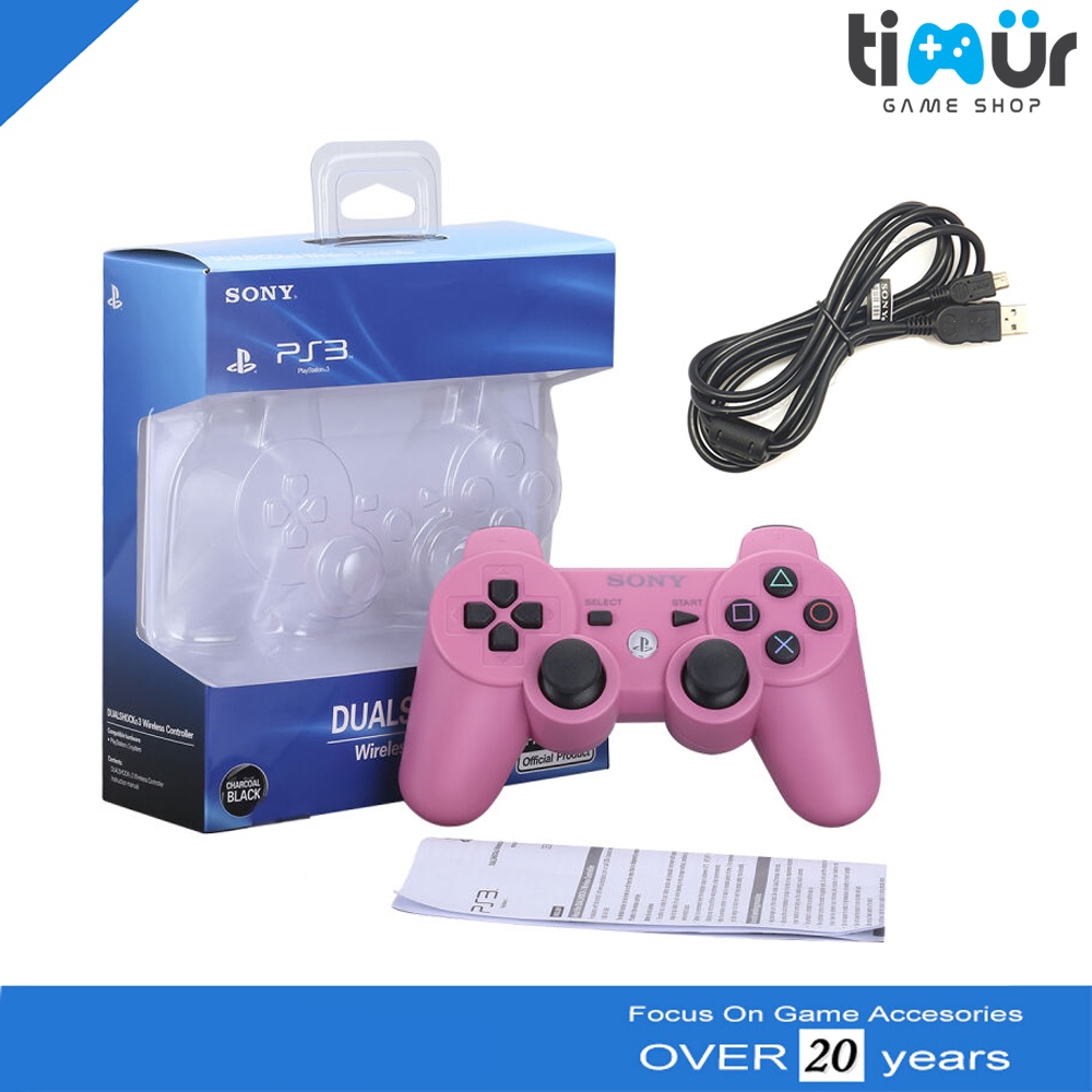 Jual Stik Stick PS3 Wireless Original Pabrik Warna Pink Plus Kabel ...