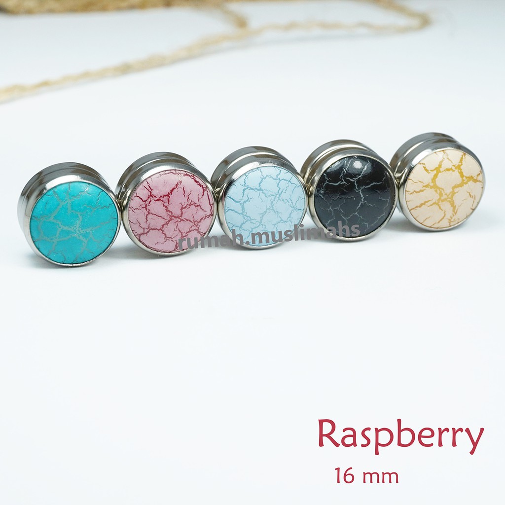 Jual Pin magnet turki RASPBERRY 16 mm peniti magnet hijab jepit jilbab ...
