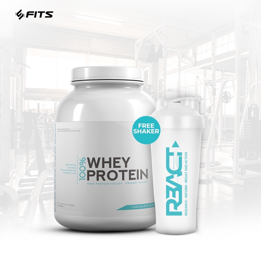 Jual R3ACT Whey Protein 5 lbs REACT WHEY SFIDN FITS | Shopee Indonesia
