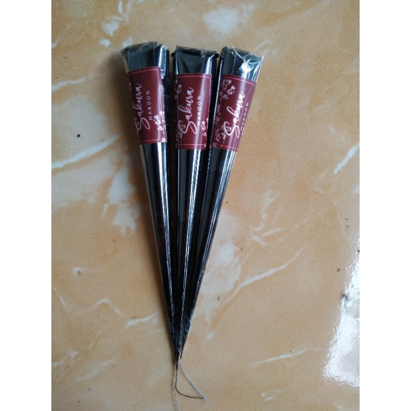 Jual "MEDINA" HENNA MAROON SAKURA / HENNA RED / HENNA WATERPROOF ...