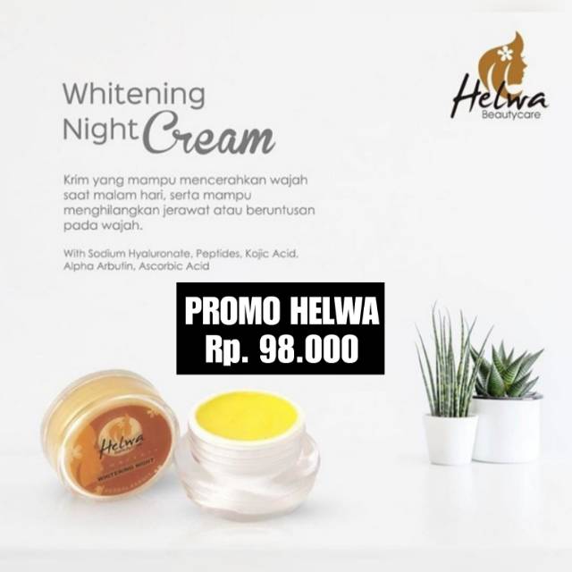 WHITENING NIGHT CREAM HELWA BEAUTYCAREp | Shopee Indonesia