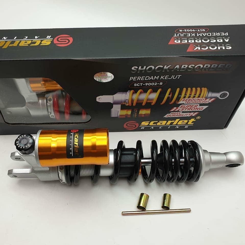 Jual Shock Monoshock Tabung bawah nostech Matic beat Spacy Scarlet 9002R 300 mm | Shopee Indonesia