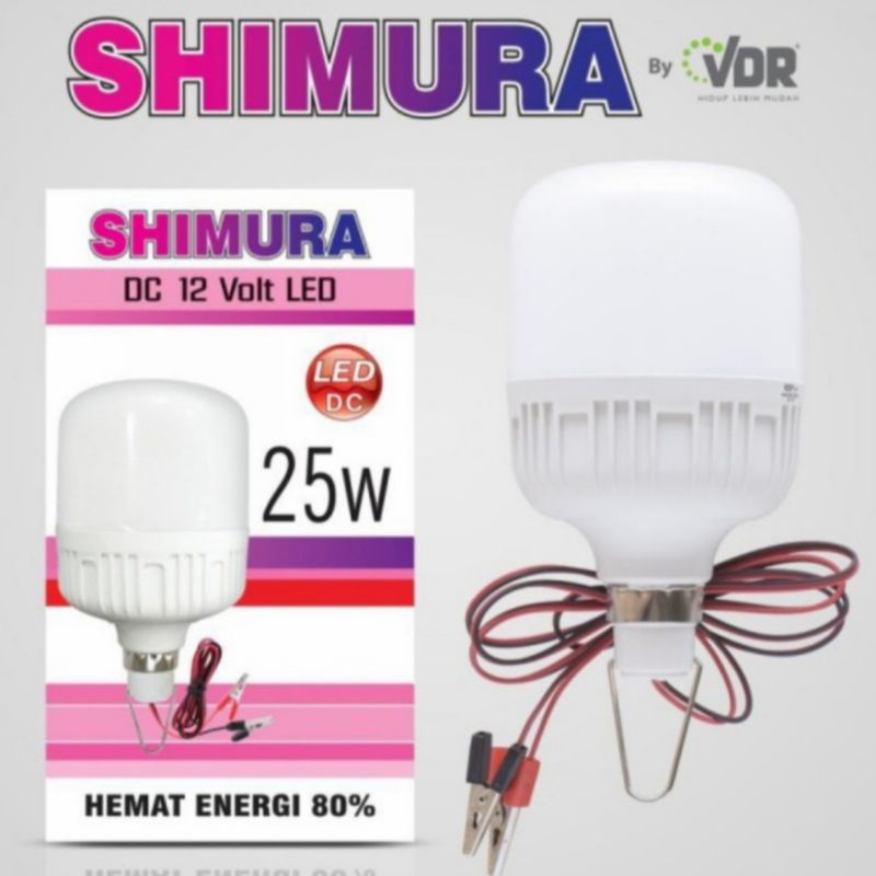 Jual SHIMURA LAMPU LED DC 12 V 25W 25 Watt + JEPIT AKI + Kabel (Body ...