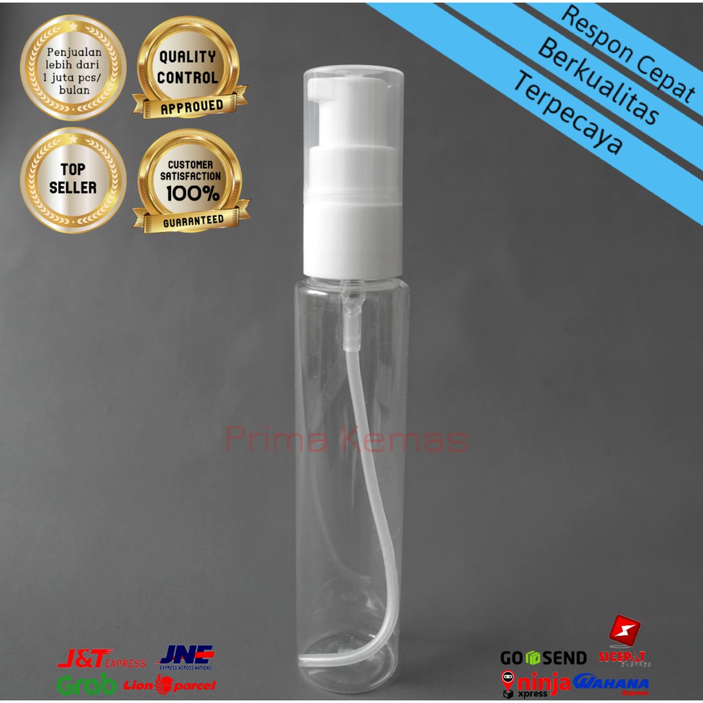 Jual Botol Pump Foamer 100 ml - botol kosmetik 100 ml - botol skincare Pet Tub H 100 ml Natural ...
