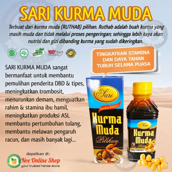 Jual Sari Kurma Muda Pilihan (Ruthob / Ruthab) Untuk Anak & Dewasa 350 ...