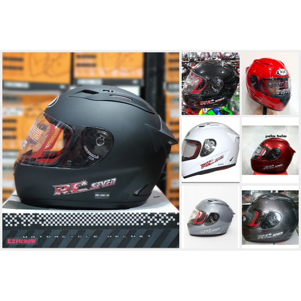 Jual HELM KYT RC 7 SOLID 7 PILIHAN WARNA FULL FACE / KYT RC7 SOLID ...