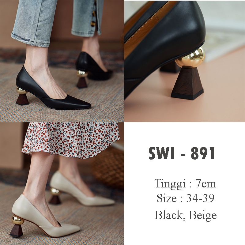 Jual SWI 891 ready size 34 sampai 39-warna beige dan black-heels 7cm ...