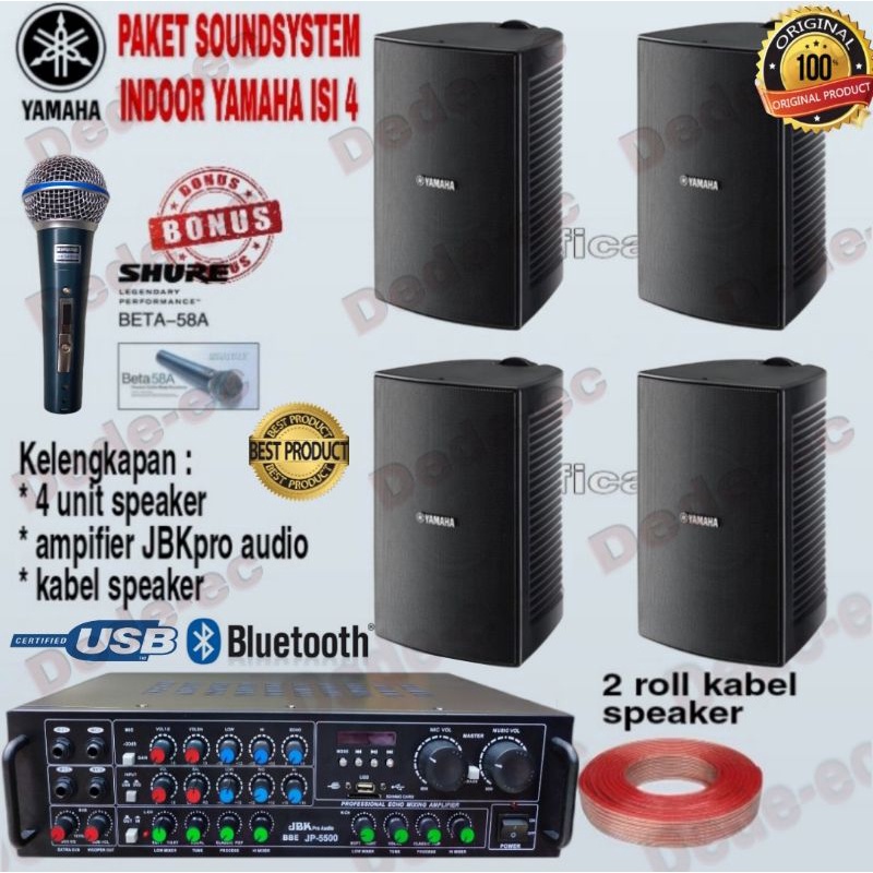 Jual Paket sound system indoor isi 4 unit speaker yamaha vs6 original | Shopee Indonesia