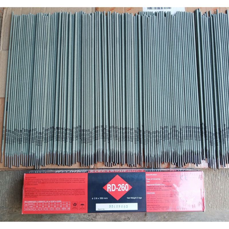 Jual KAWAT LAS NIKKO STEEL RD - 260 [2,6 X 350 mm] KAWAT LAS (harga 1 pcs) | Shopee Indonesia