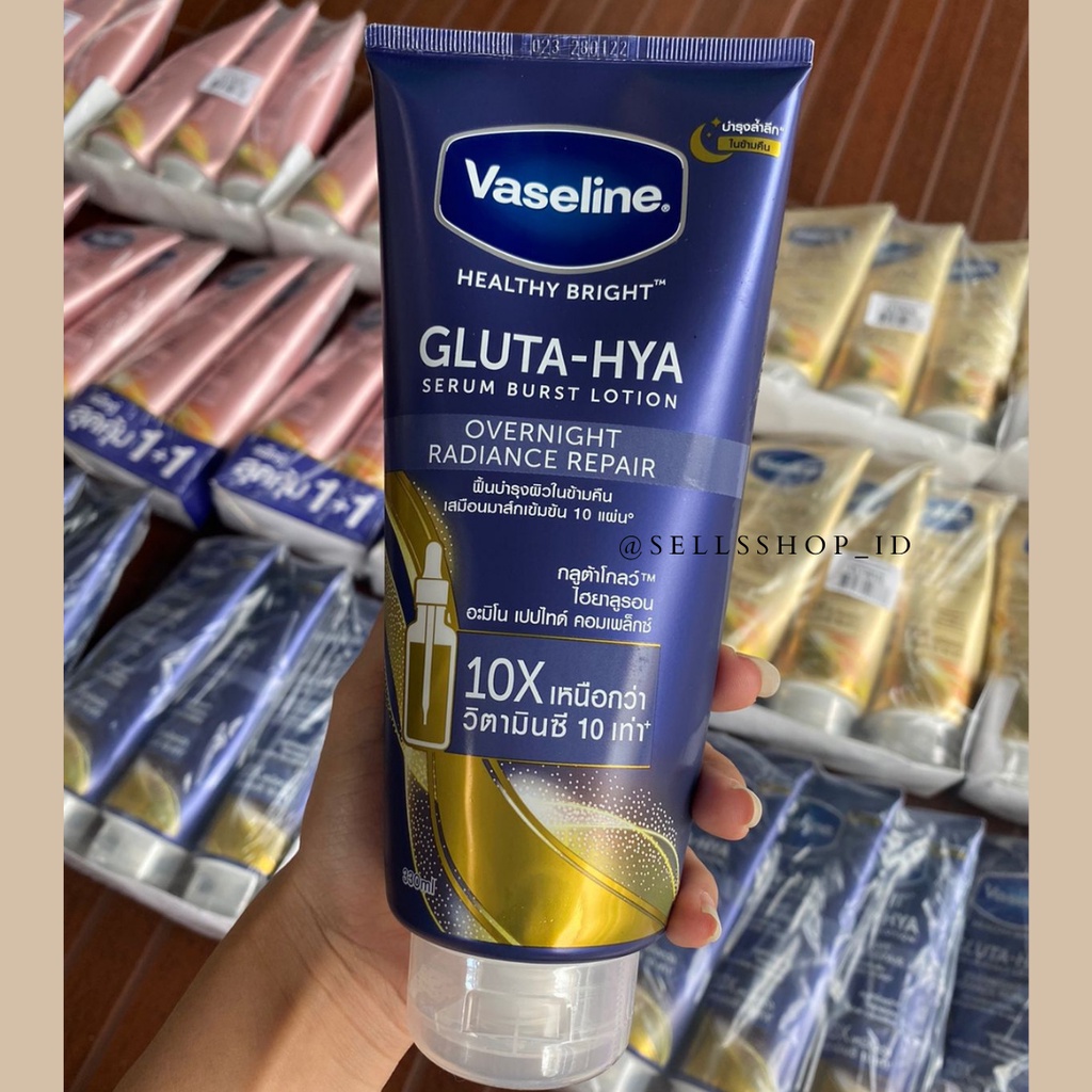 Jual ORI THAILAND - Vaseline Gluta Hya overnight radiance repair 300ml ... Jual ORI THAILAND - Vaseline Gluta Hya overnight radiance repair 300ml ...