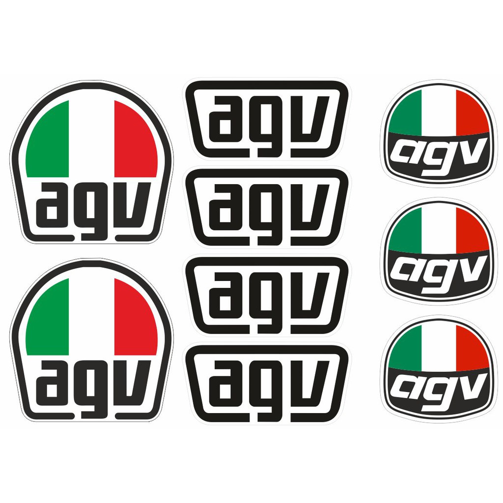 Jual Jual stiker HELM AGV - Sticker AGV termurah 9 pcs Indonesia|Shopee ...