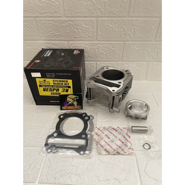 Jual blok seher Racing bore up vespa matic moto1 Racing 66mm | Shopee ...
