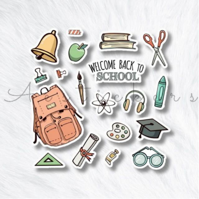 Jual STICKER STUDY AESTHETIC 1 PACK STIKER SEKOLAH LUCU UNTUK CASE HP ...