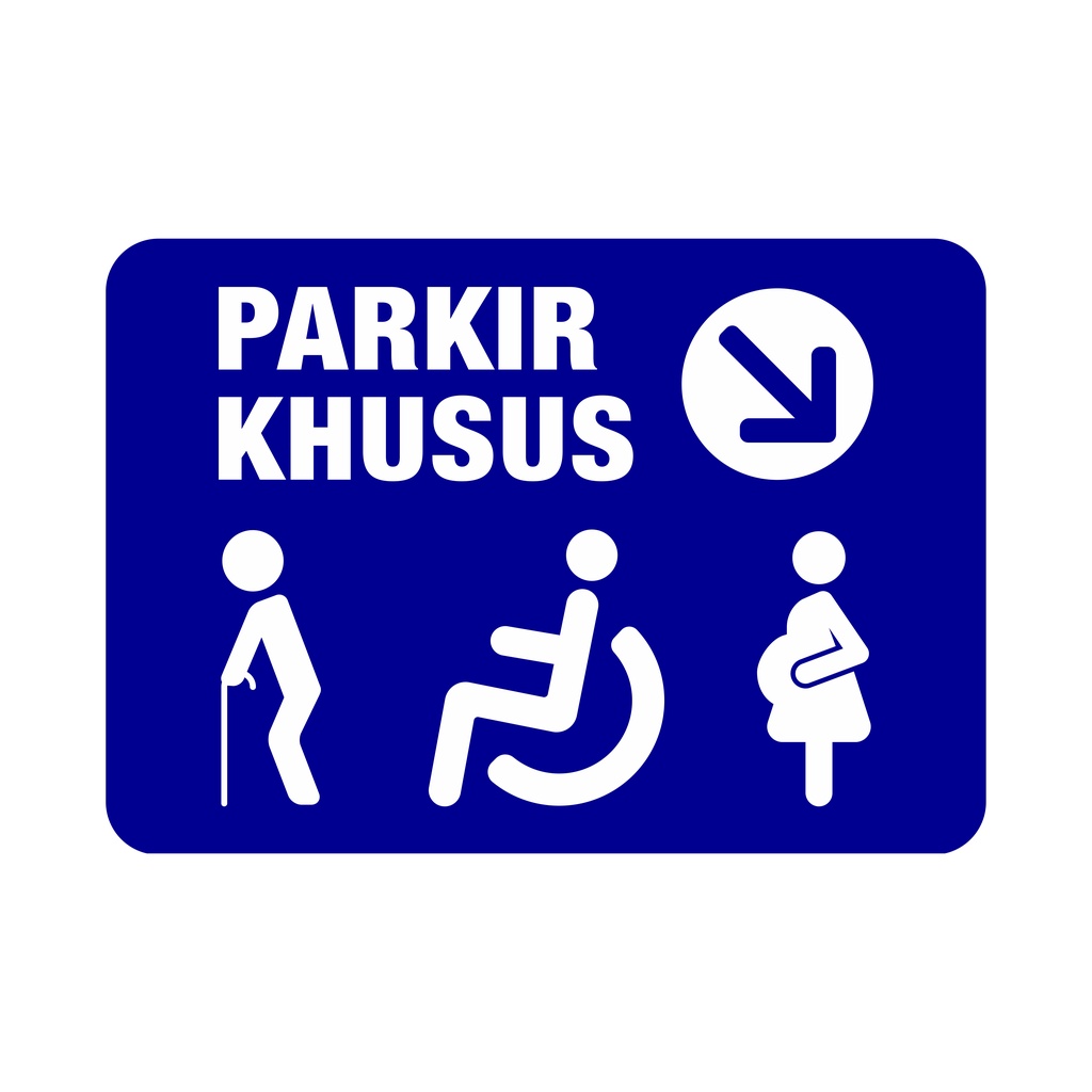 Jual RAMBU PARKIR KHUSUS DISABILITAS 35CM X 50CM PLAT ALUMUNIUM ...