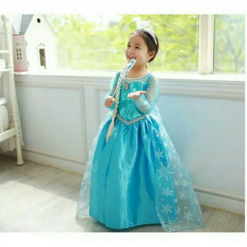 Jual Baju elsa frozen princes elsa biru dress anak perempuan Indonesia ...
