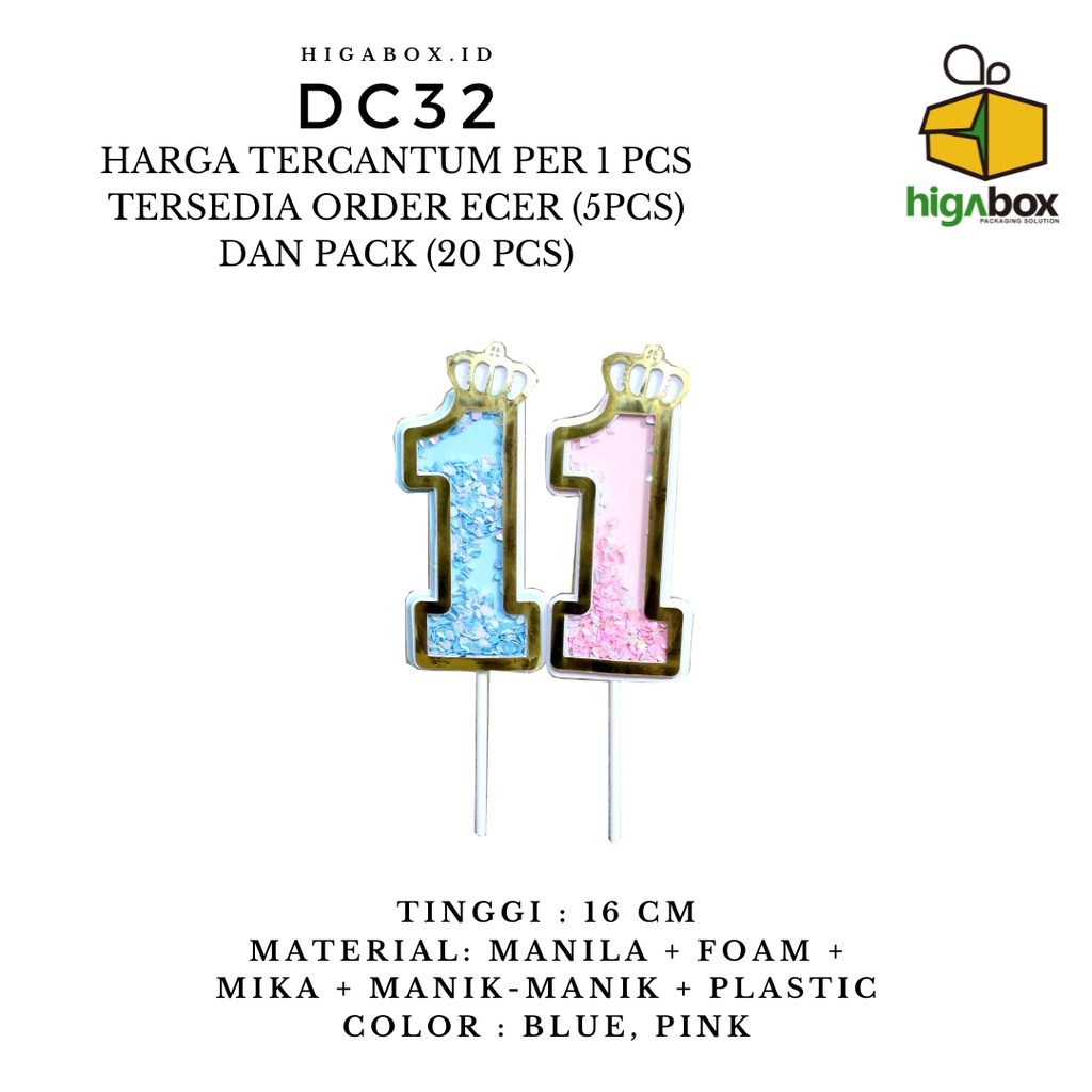 Jual Cake Topper ANGKA Manila Happy Birthday / Dekorasi Tart / Hampers ...