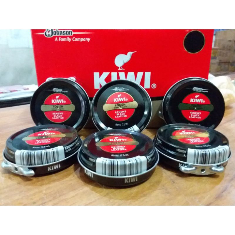 Jual Semir Sepatu Kiwi Besar Kecil 17.5ml - 45ml Hitam Coklat Kiwi Polish | Shopee Indonesia