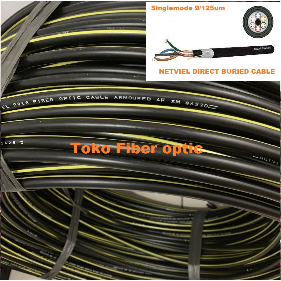 Jual Netviel 6 Core Singlemode Outdoor Direct Buried, Double Jacket 9 ...