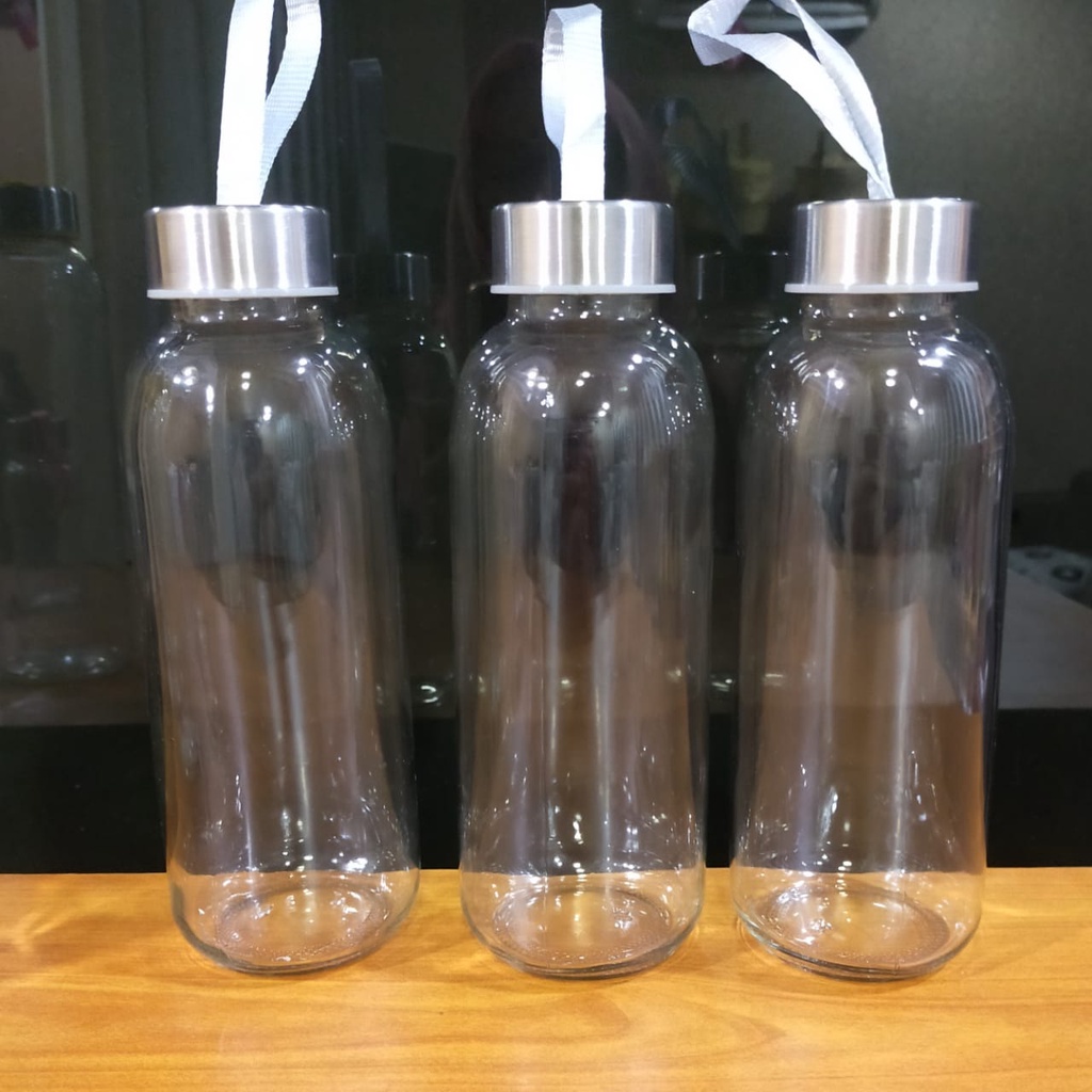 Jual Souvenir Botol Kaca Bening Botol Minum Tumbler Botol Infuser Water ...