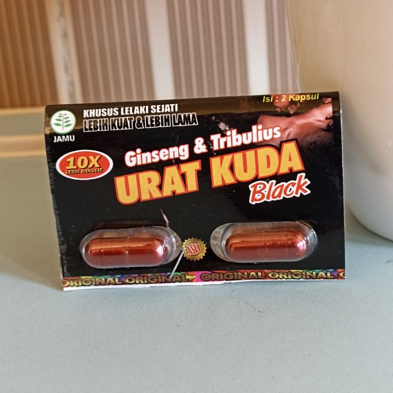 Jual KAPSUL URAT KUDA BLACK LEBIH KUAT & LEBIH LAMA (1 Sachet) | Shopee Indonesia