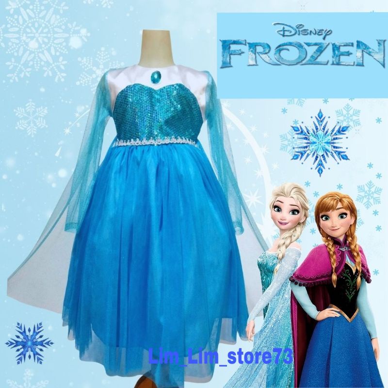 Jual kostum Elsa / baju frozen anak 3~12 tahun CO2 | Shopee Indonesia