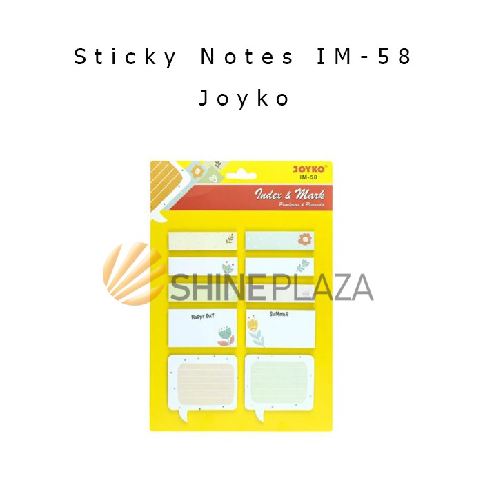 Jual Memo Sticky Notes Joyko IM-58 - Index Mark Penanda Pembatas Joyko ...