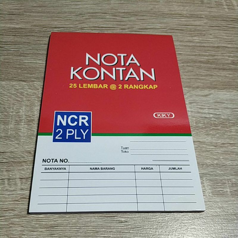 Jual Nota Kontan Kiky 2 Rangkap 25 Lembar / Nota NCR 2 ply | Shopee ...